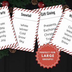 Christmas Taboo Game | Printable Holiday Party Game | Forbidden Word ...