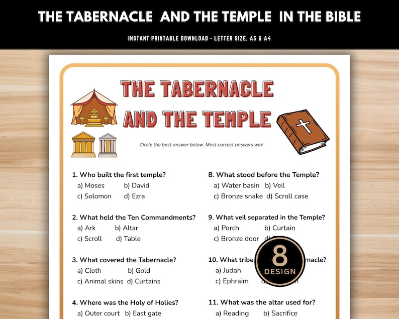 The Tabernacle and the Temple in the Bible Trivia Game – Christian ...