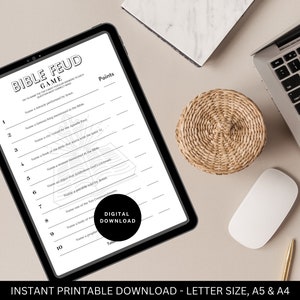 Bible Feud Game | Printable Bible Trivia | Fun Church Group Game ...