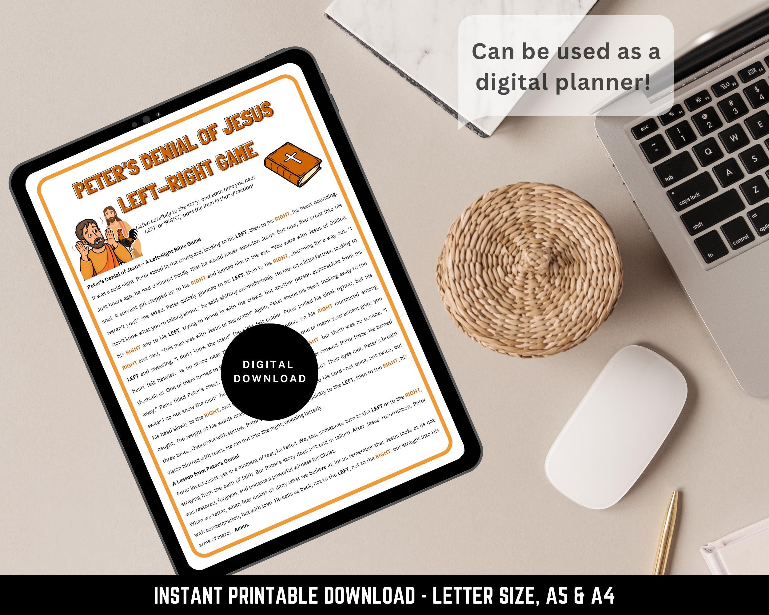 Peter's Denial of Jesus Left-right Game – Printable Bible Story ...