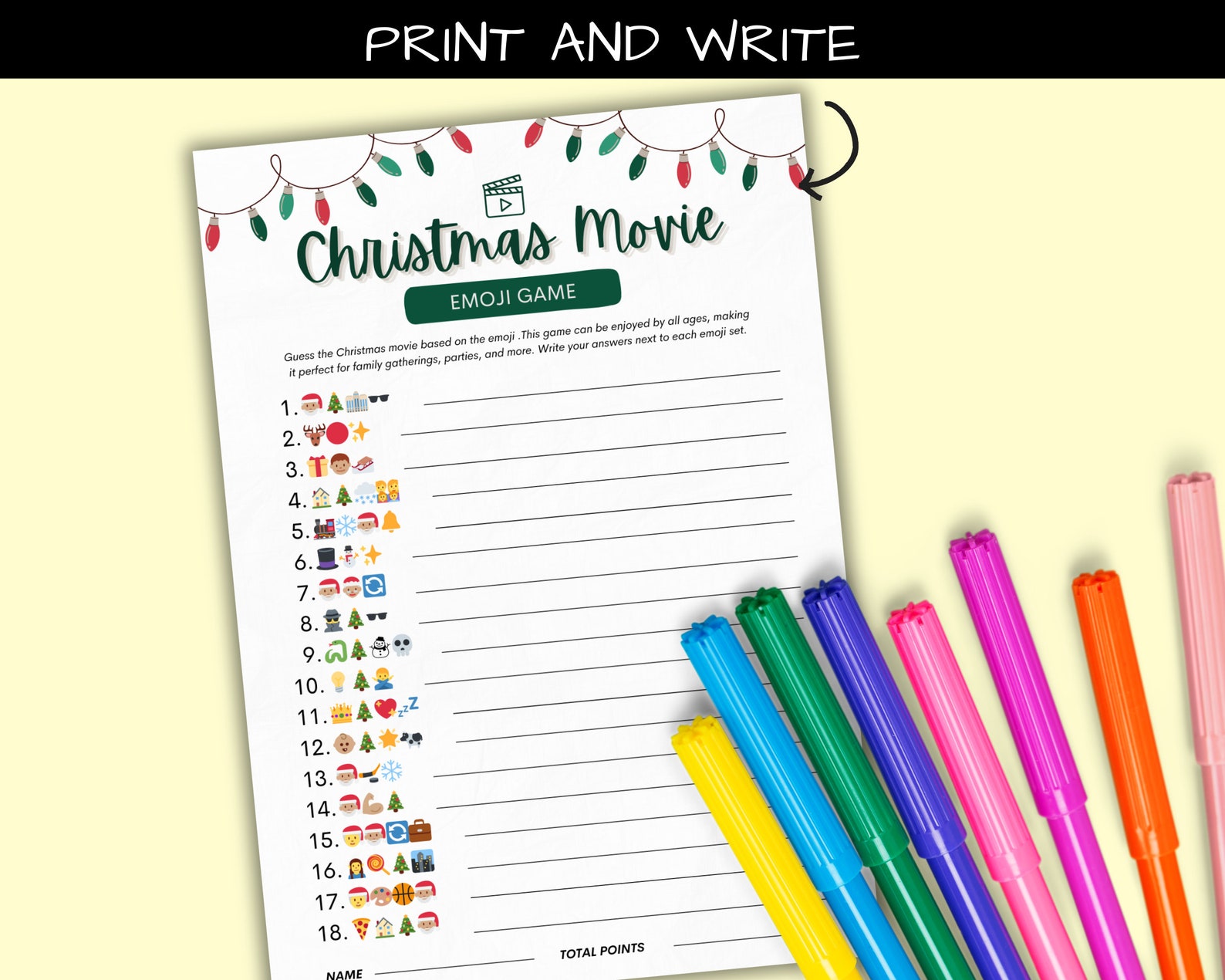 Christmas Movie Emoji Pictionary | Christmas Movie Emoji Game ...