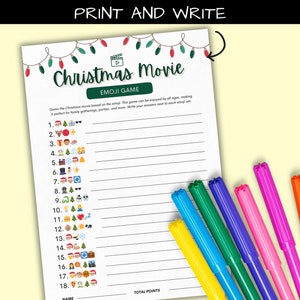 Christmas Movie Emoji Pictionary | Christmas Movie Emoji Game ...