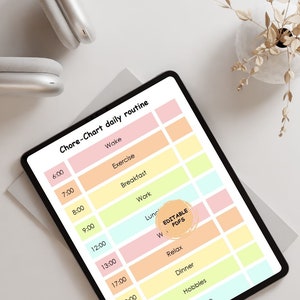 Daily Routine, Printable Daily Schedule, Responsibility Chart ...
