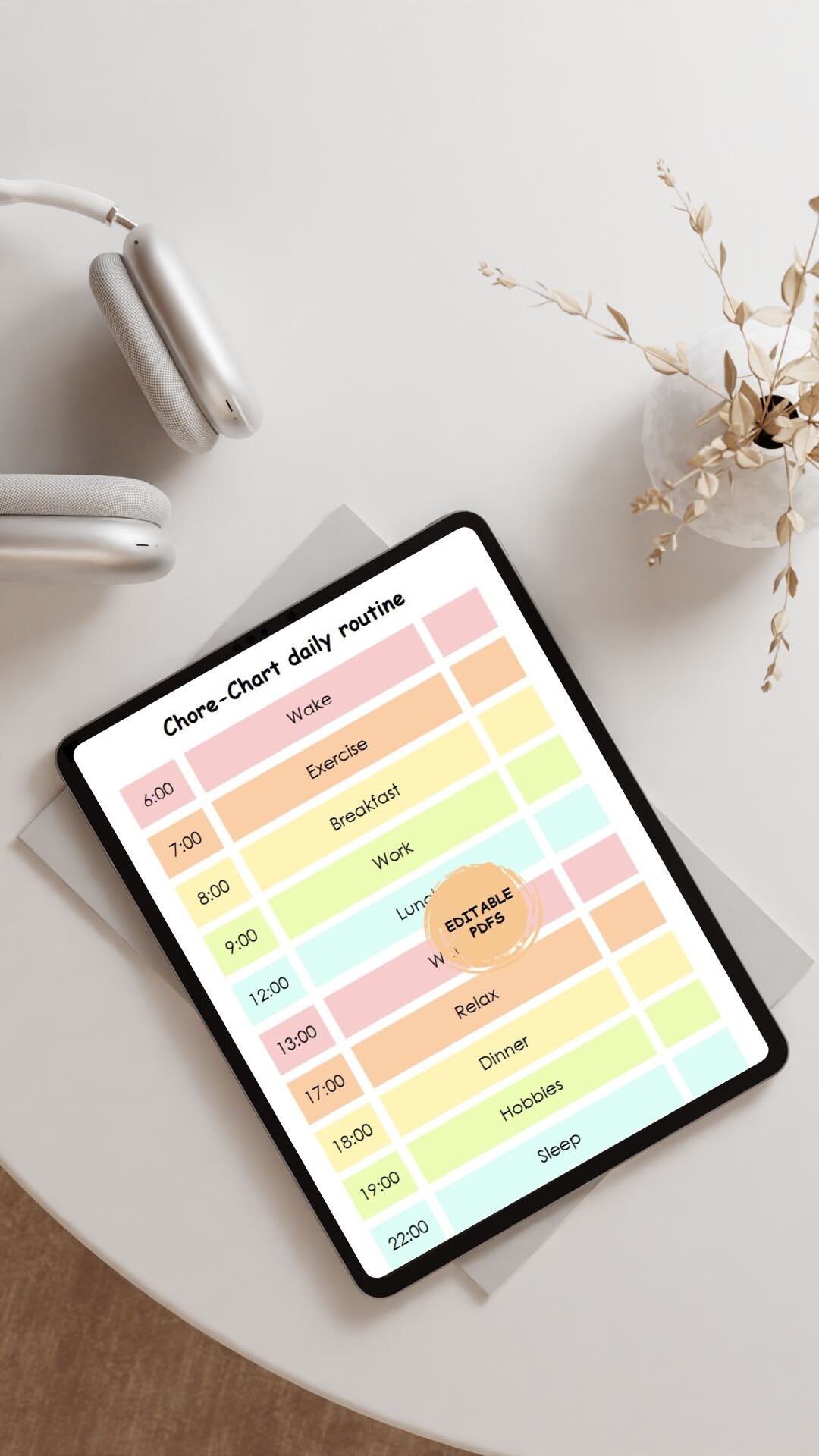 Daily Routine, Printable Daily Schedule, Responsibility Chart ...