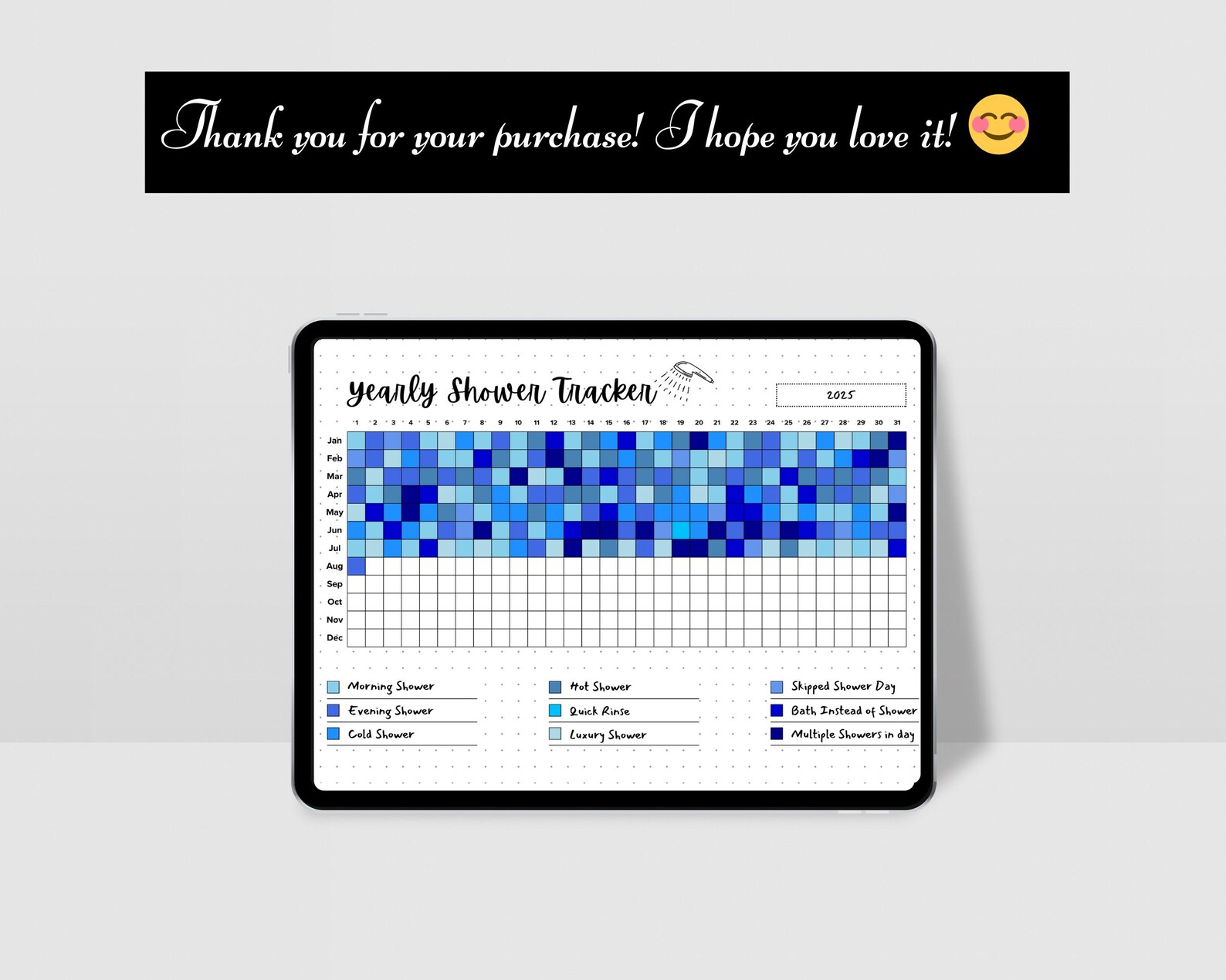 Shower Tracker Printable - Daily Hygiene Log, Bathroom Routine Chart ...
