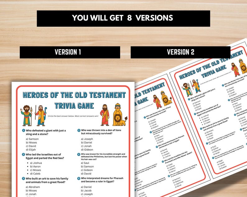 Heroes of the Old Testament Trivia Game - Christian Bible Study ...