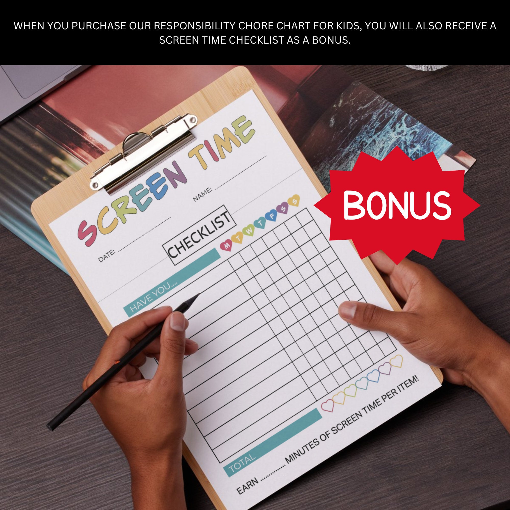 Editable Responsibility Chore Chart for Kids | Printable Daily and ...