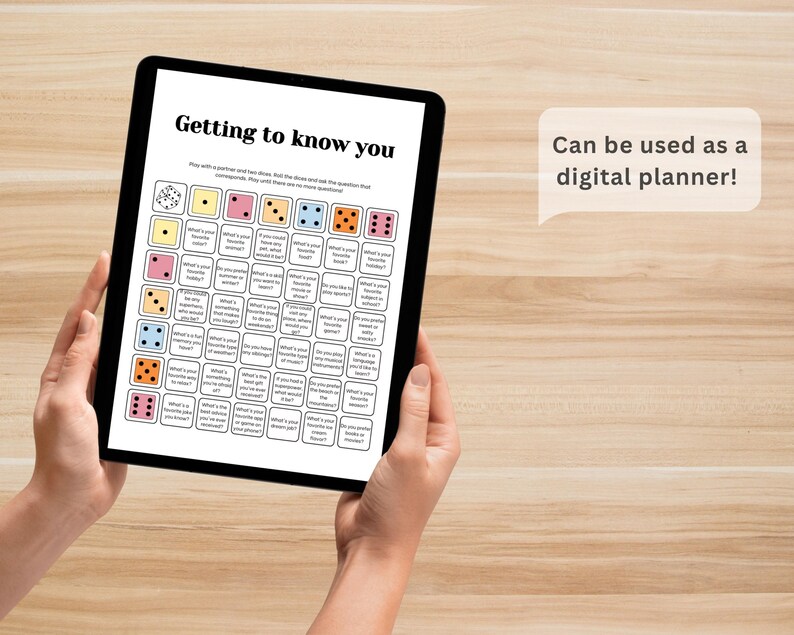 Printable Icebreaker Game - Dicebreaker Roll and Tell Conversation ...