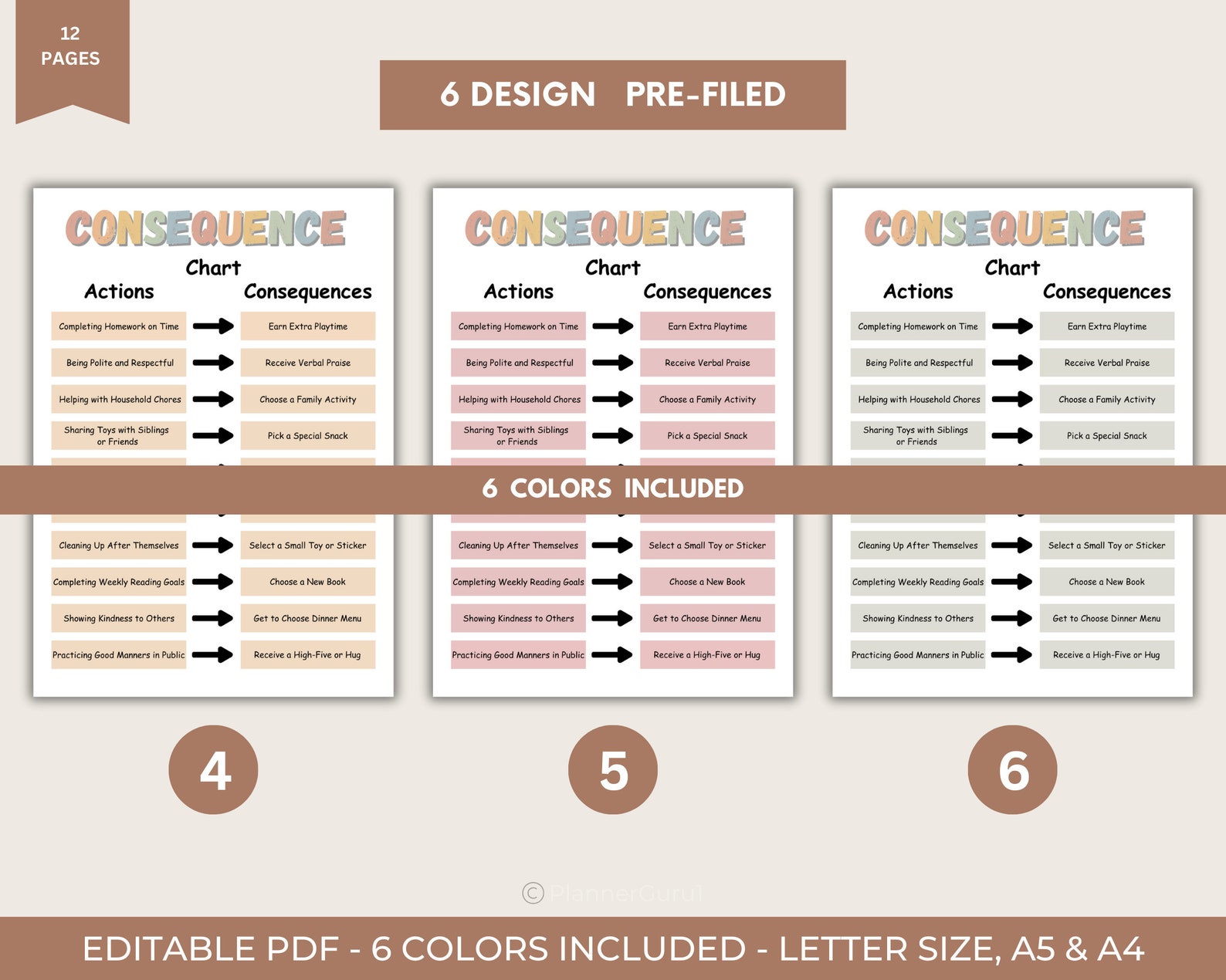 Editable Consequence Chart | My Actions Have Consequences | School ...