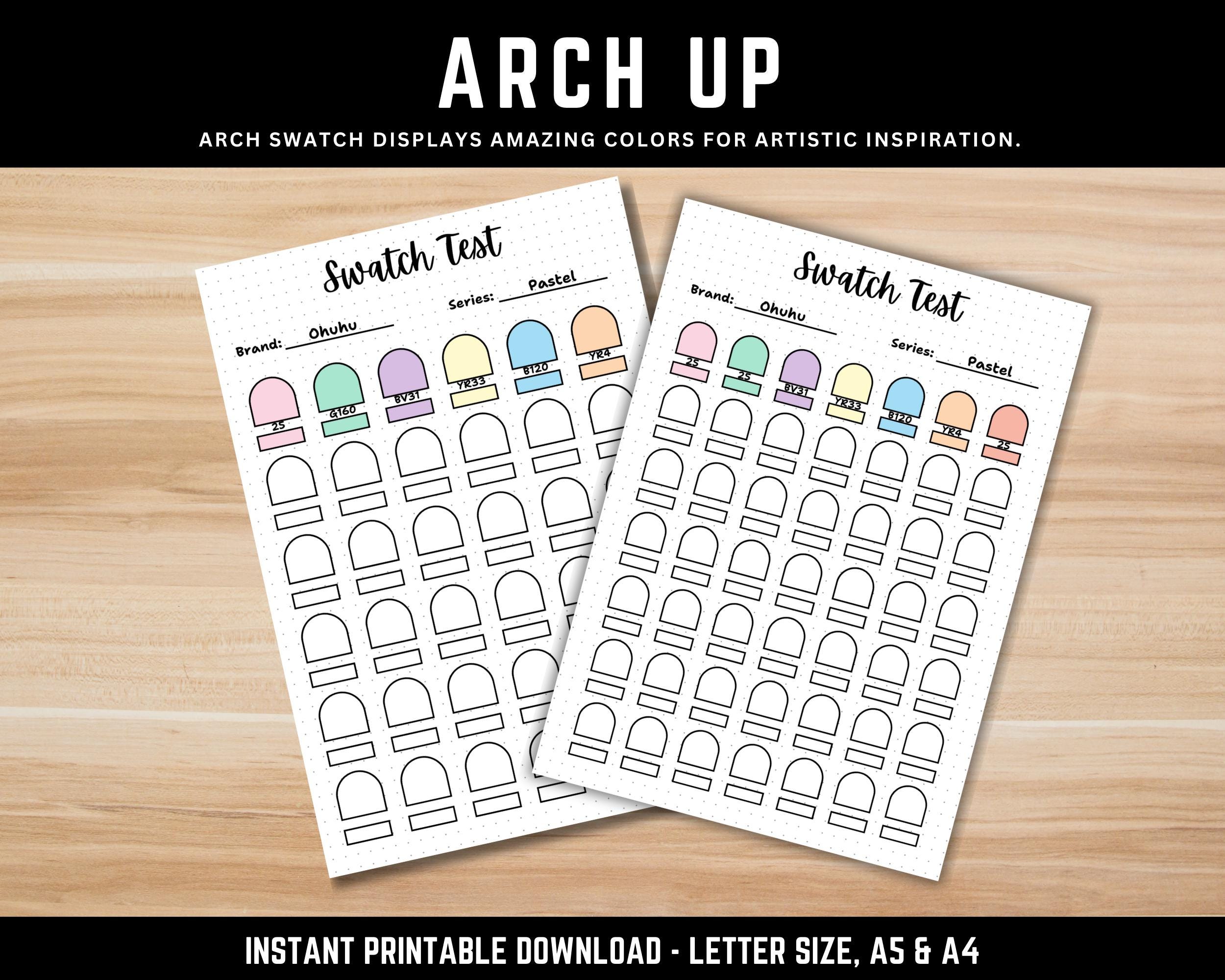 Swatch Test Tracker - Printable Color Swatch Journal Pages - Planner ...