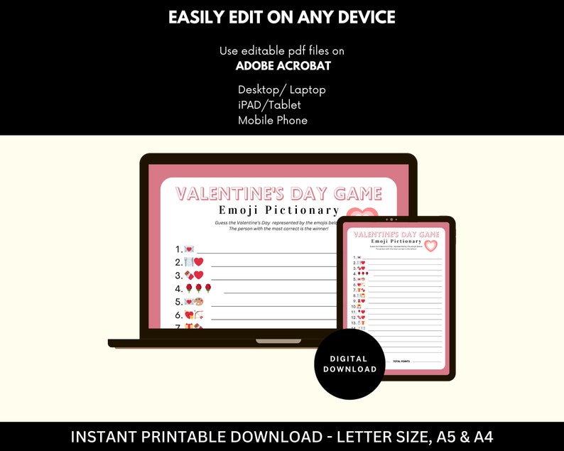 Valentine's Day Emoji Game | Fun Printable Valentines Activity ...