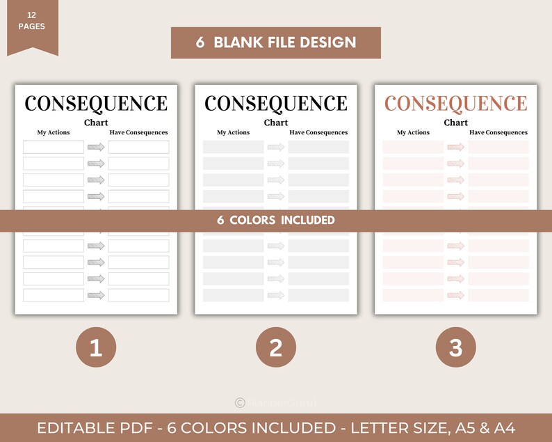 Customizable Consequence Chart, My Actions Have Consequences, School ...