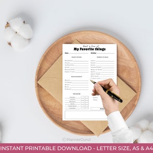 Employee Favorites Survey, Printable Coworker Questions, All About Me ...