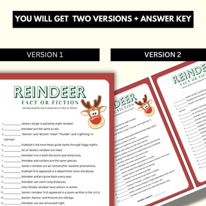 Reindeer Games Trivia | Fact or Fiction | Christmas True or False ...