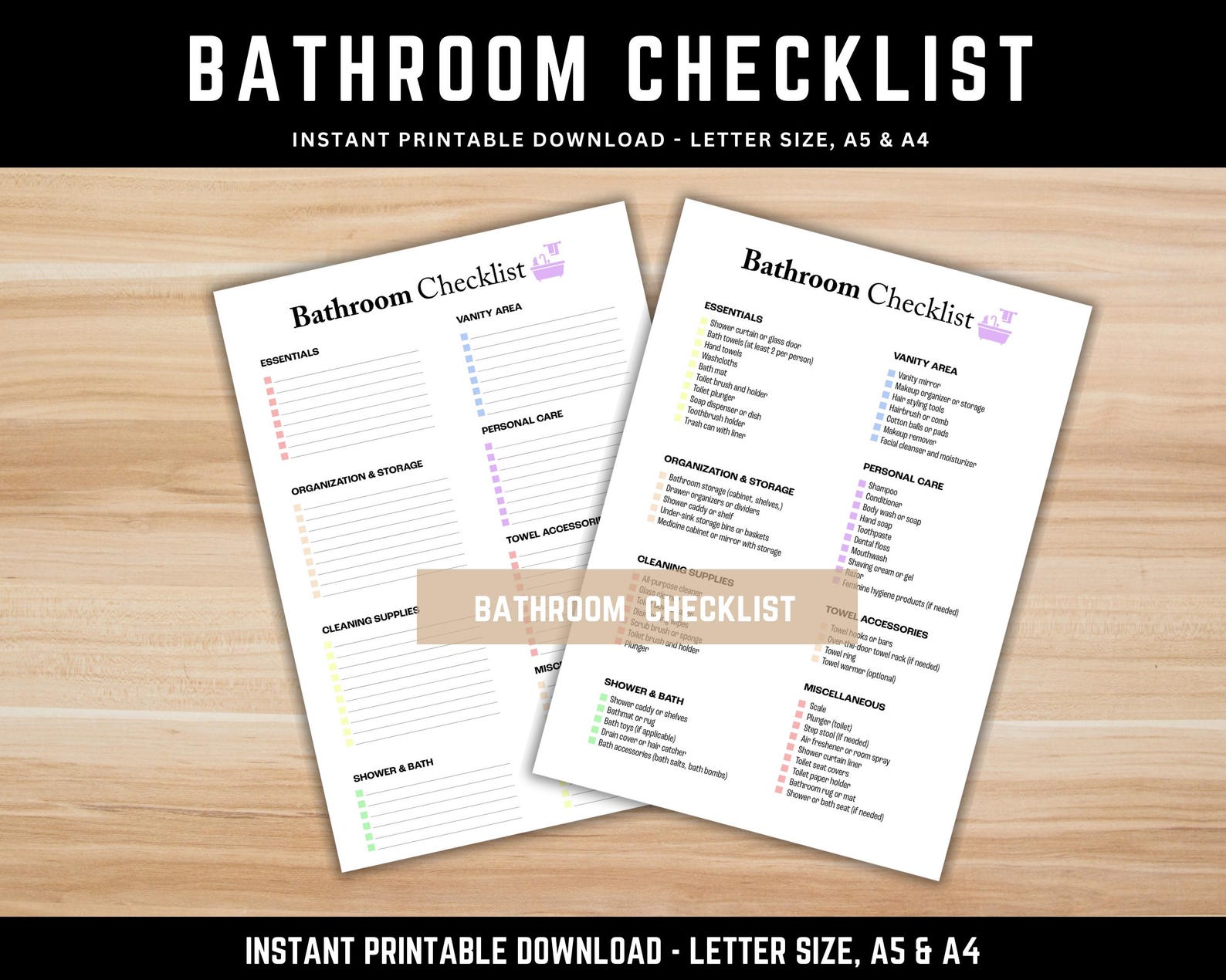 New Home Essentials Checklist Bundle - Moving Checklist Printable ...