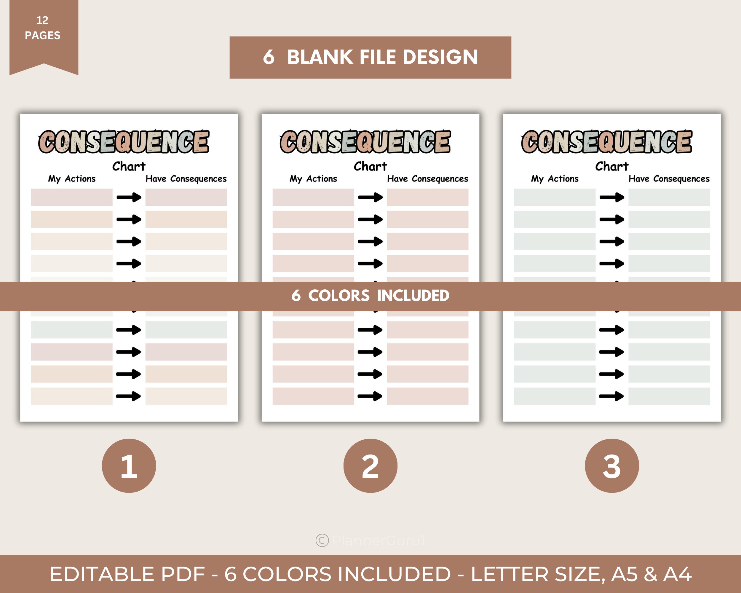Editable Consequence Chart | My Actions Have Consequences | School ...