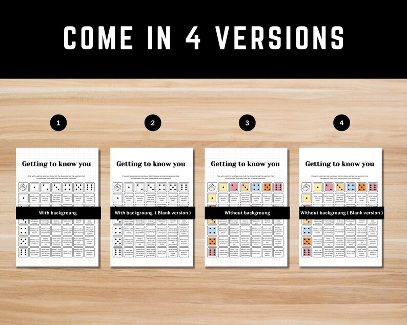 Printable Icebreaker Game - Dicebreaker Roll and Tell Conversation ...