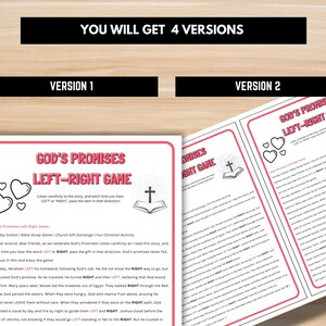 God's Promises Left Right Game, Bible Party Game, Christian Gift ...
