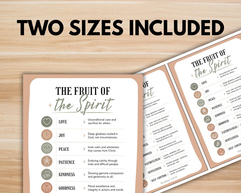 Fruit of the Spirit Printable Bible Study Guide, Galatians 5 Sunday ...