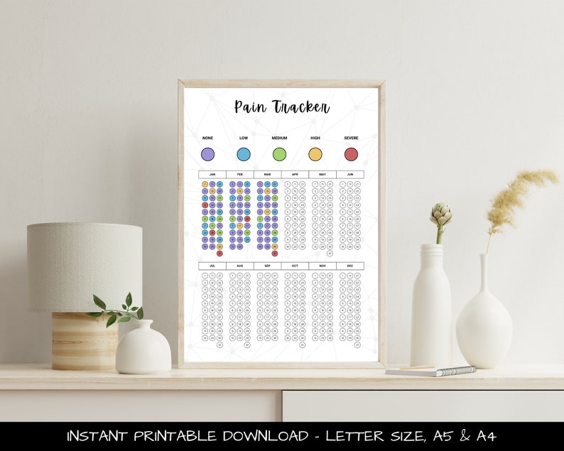 Pain Tracker - A5 Journal Page - Printable Health Log - Symptom Tracker ...
