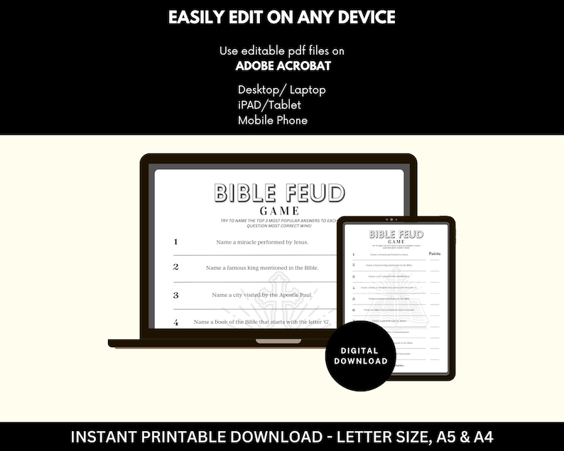 Bible Feud Game | Printable Bible Trivia | Fun Church Group Game ...