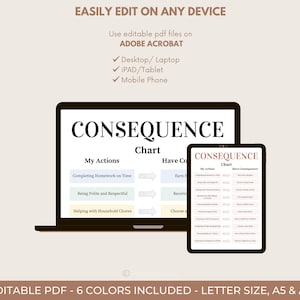 Customizable Consequence Chart, My Actions Have Consequences, School ...
