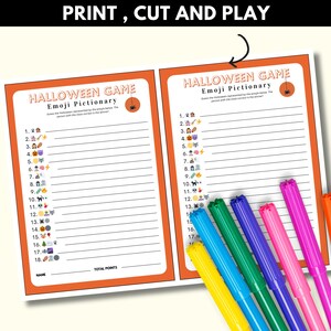 Halloween Emoji Game | Printable Halloween Pictionary | Fun Halloween ...