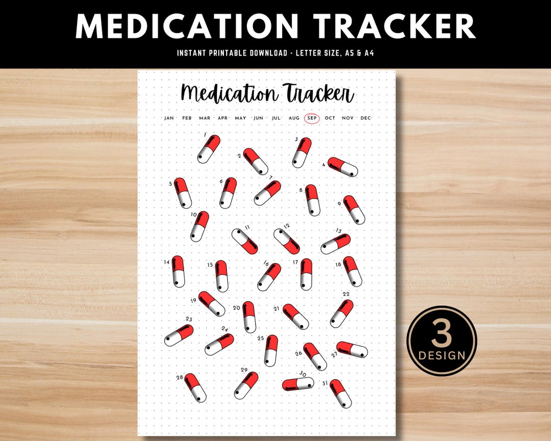 Medication Monthly Tracker - Printable Journal Page for Health ...