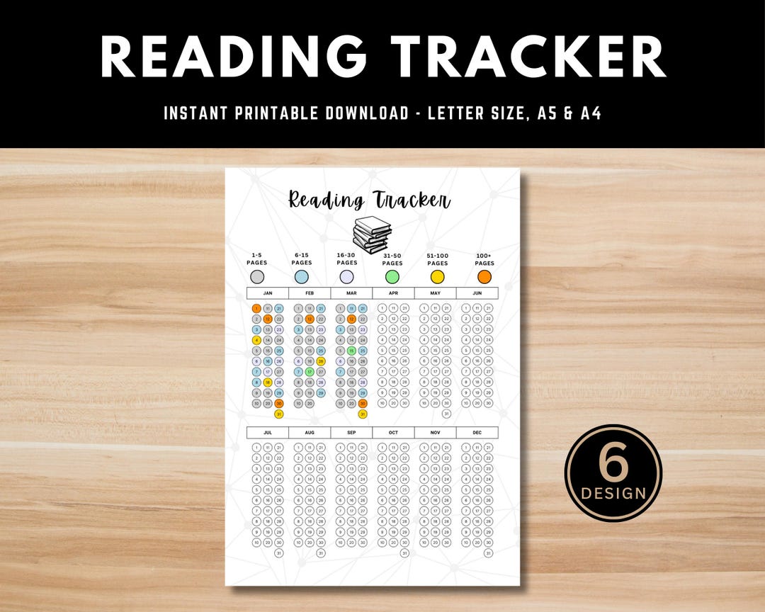 Yearly Reading Tracker Printable Journal Pages Book Journal and Reading ...