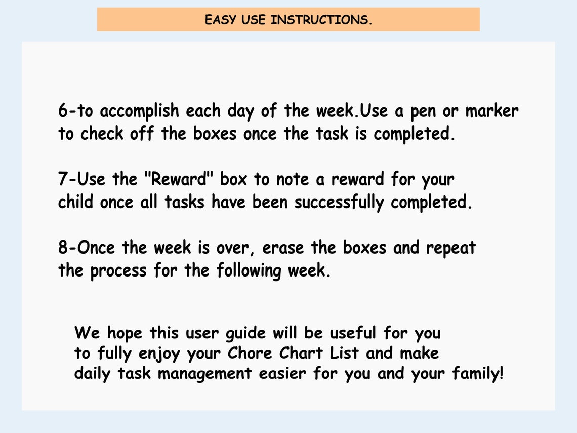 Editable Kids Allowance Tracker: Weekly Chore Chart and Printable ...
