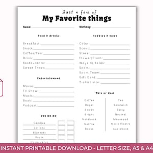 Get to Know My Team Survey | Teacher Favorite Things Questionnaire ...