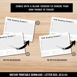 Yearly Teeth Brushing Tracker - Printable Dental Hygiene Log for Kids ...