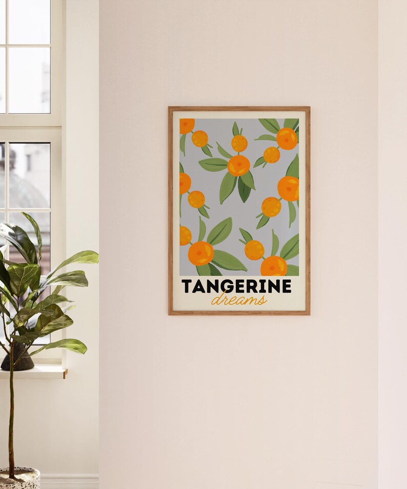 Tangerine Dreams | Digital Print | Instant Download | Printable Wall ...