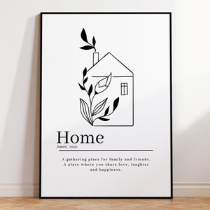 Printable Home Definition Dictionary Art | Instant Access | Customize ...