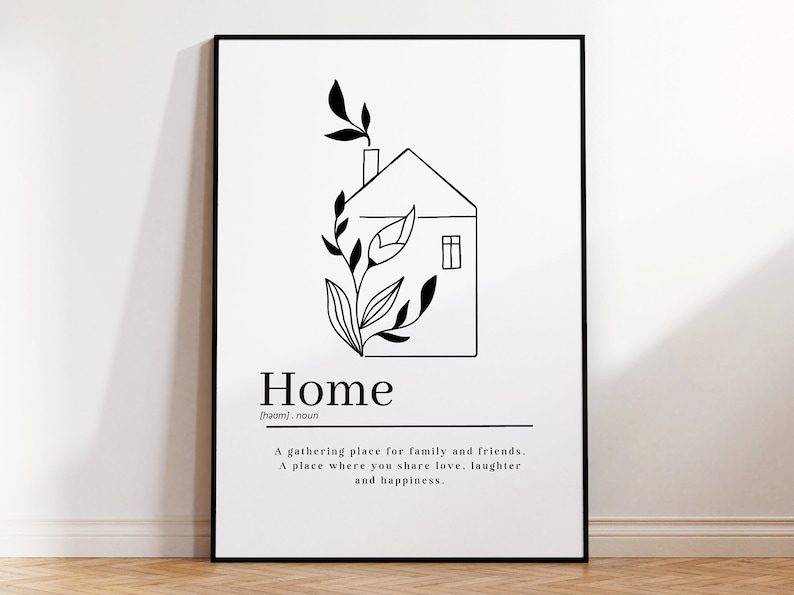 Printable Home Definition Dictionary Art | Instant Access | Customize ...
