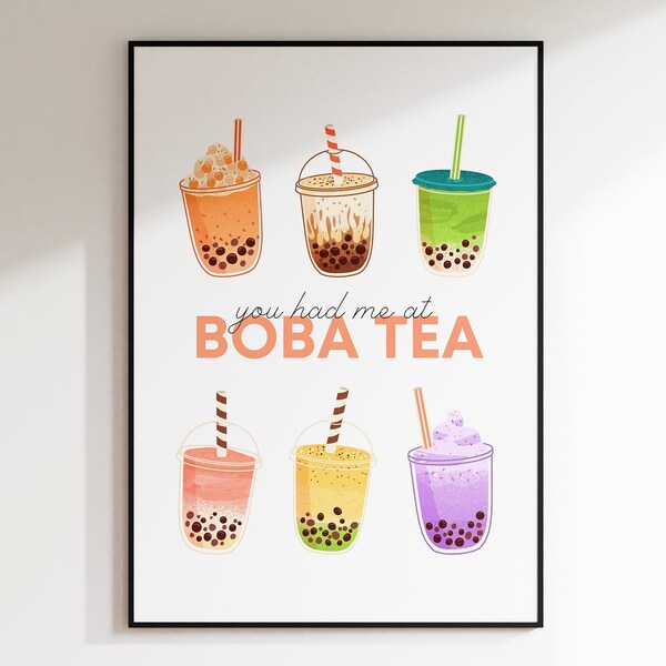 Bubble Tea Art Frame - Etsy
