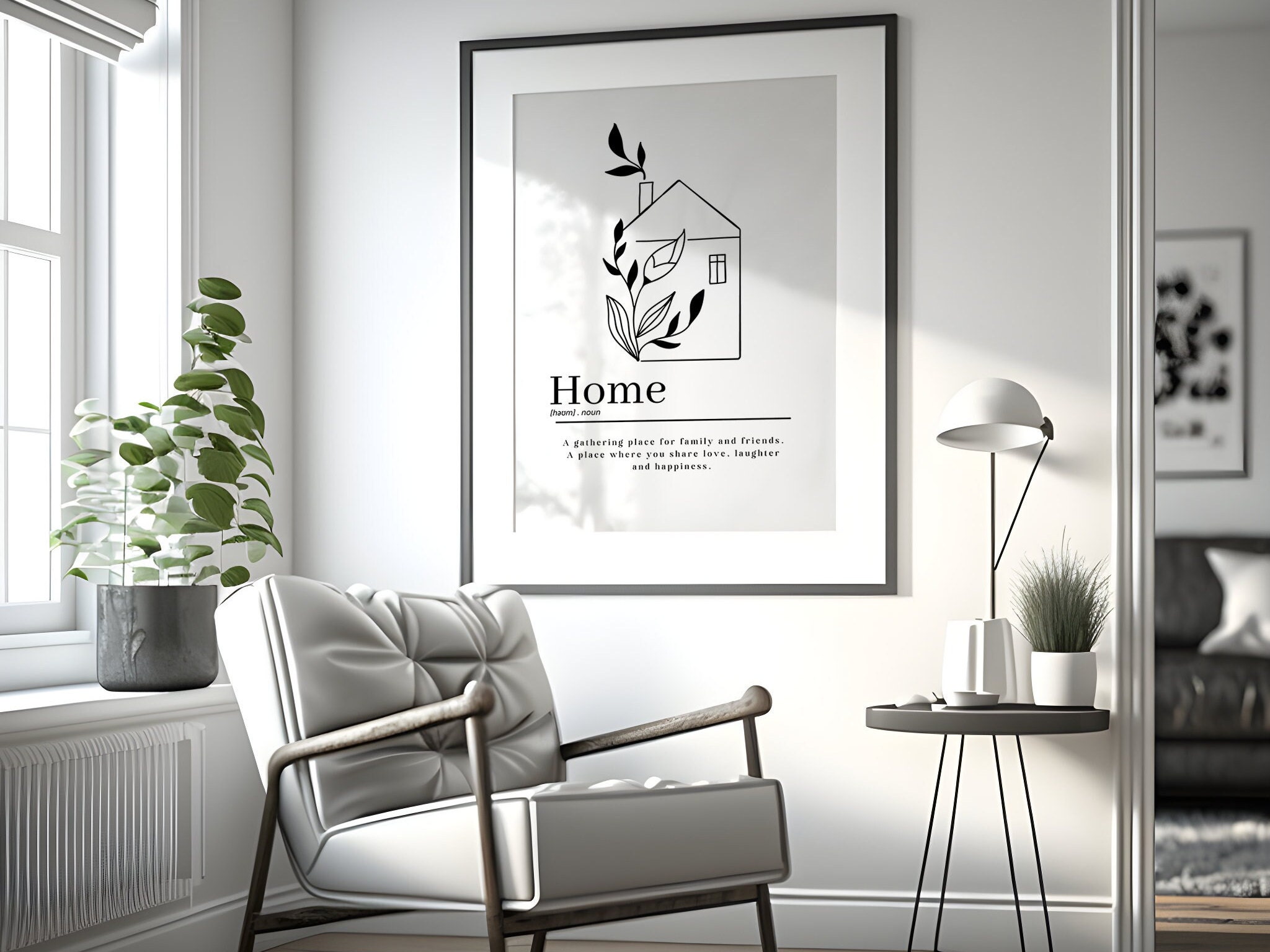 Printable Home Definition Dictionary Art Instant Access Customize Your ...