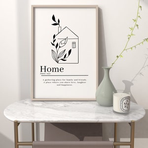 Printable Home Definition Dictionary Art | Instant Access | Customize ...