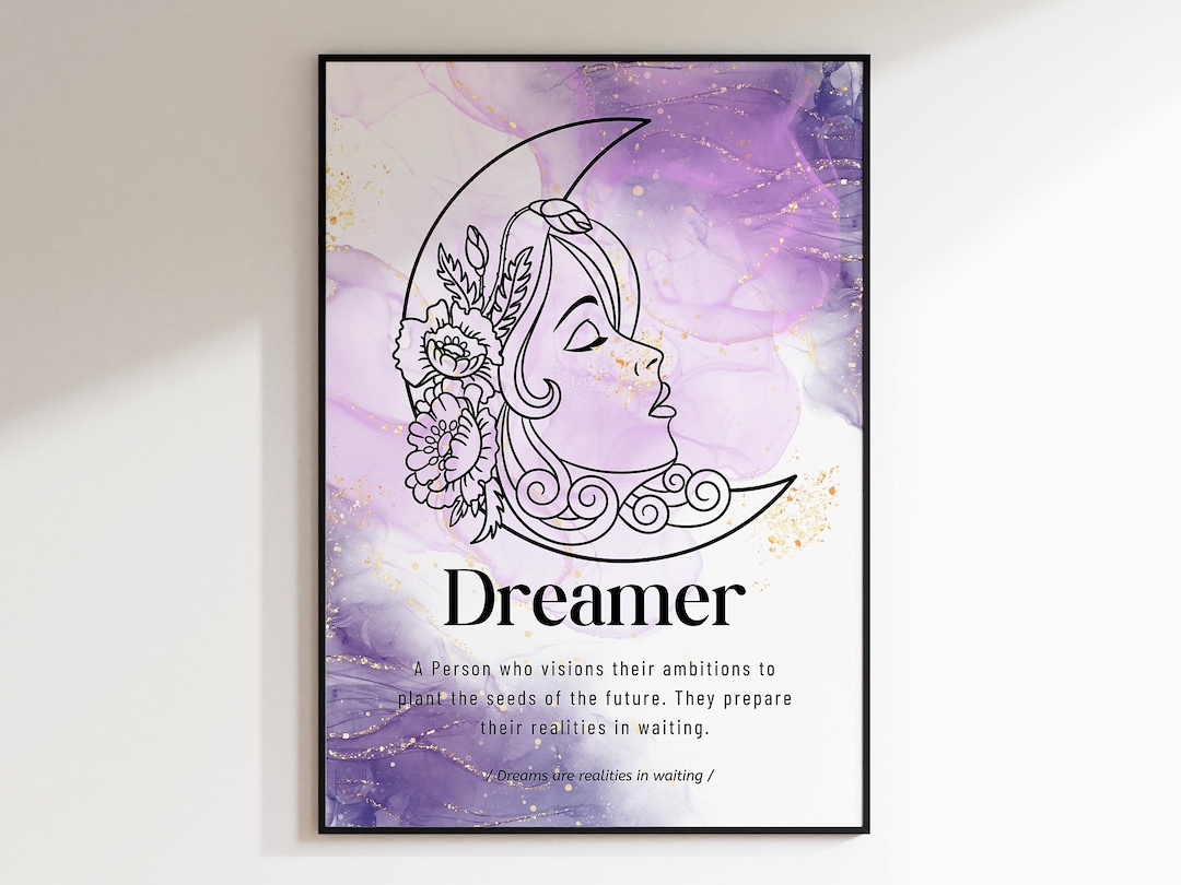 Dreamer Definition Wall Art Print Extra Large Zen Minimalist Above Bed ...