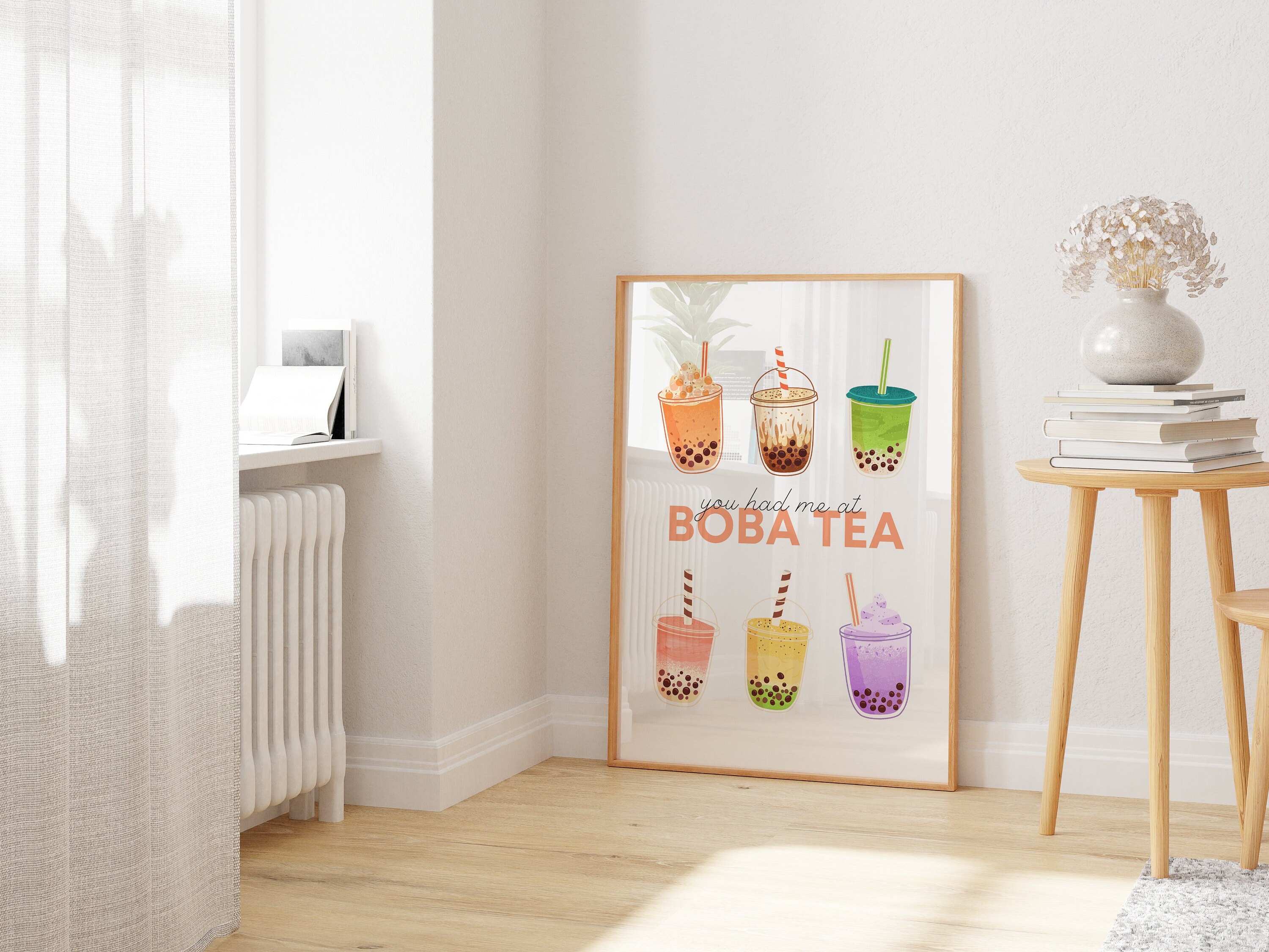 Boba Tea Print Design, Digital Art Print, Fun, Cute, Modern, Print ...