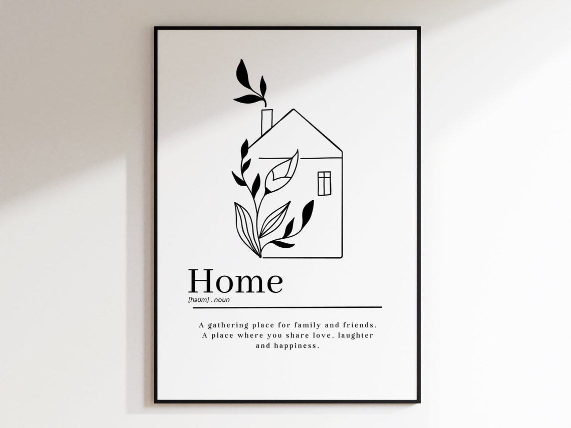 Printable Home Definition Dictionary Art | Instant Access | Customize ...