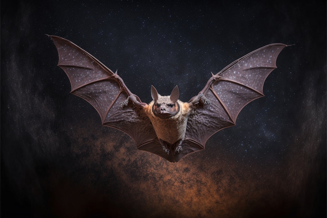 Nighttime Bat Flight Digital Download Printable Large Wall Art - Etsy