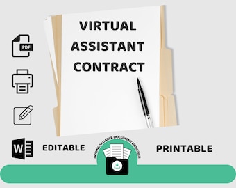Editable and Printable Virtual Assistant Bundle Forms Editable Template ...