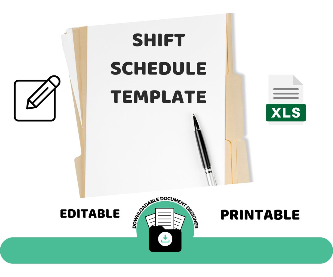 Employee Shift Schedule Template / Shift Organiser / HR Forms - Etsy