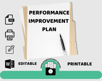 Performance Improvement Plan Template, Printable PIP Form, Human ...