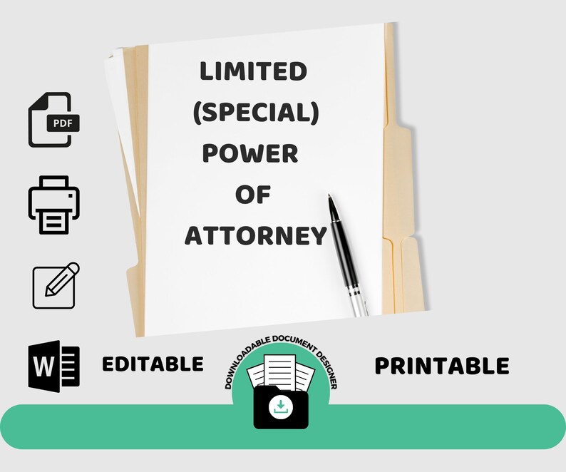 Limited (SPECIAL) Power of Attorney, Authorization Form POA - Etsy