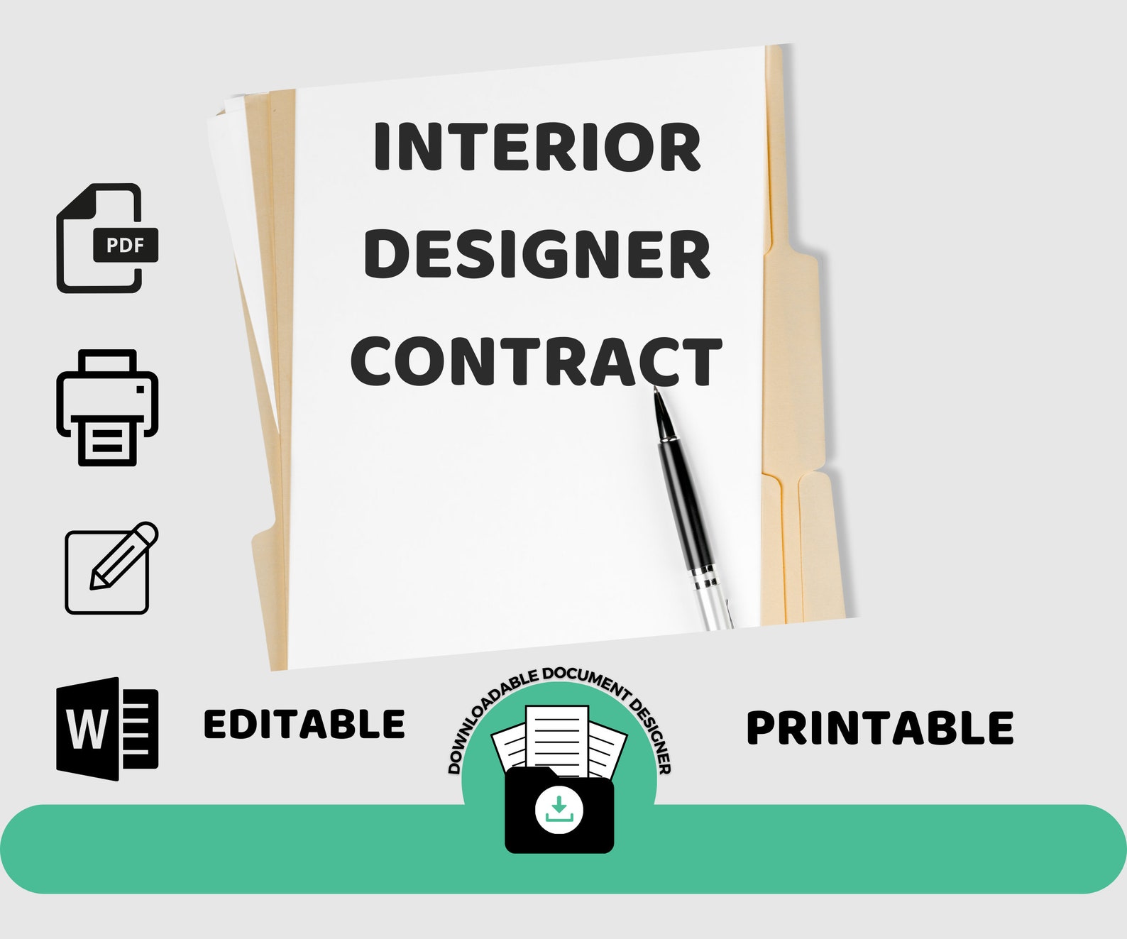 Interior Designer Contract, Interior Designer Intake - Etsy