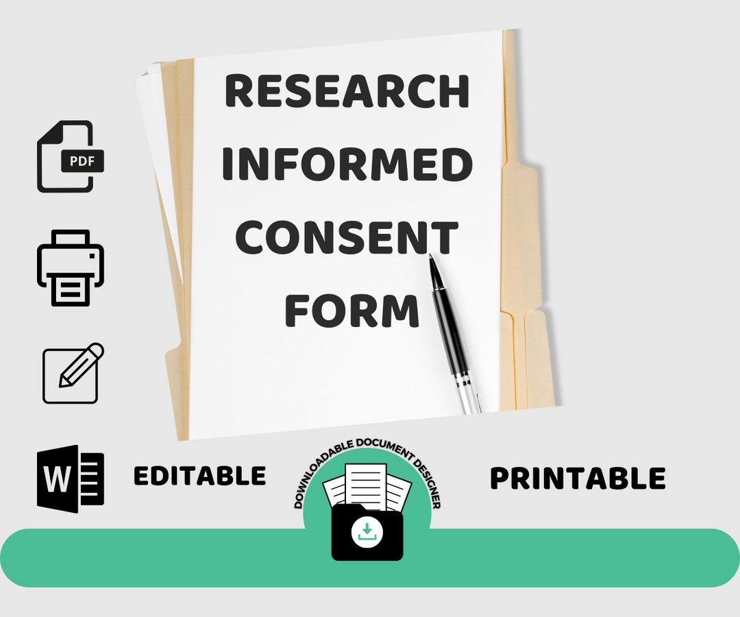 Research Informed Consent Form, Counselors Consent Form - Etsy