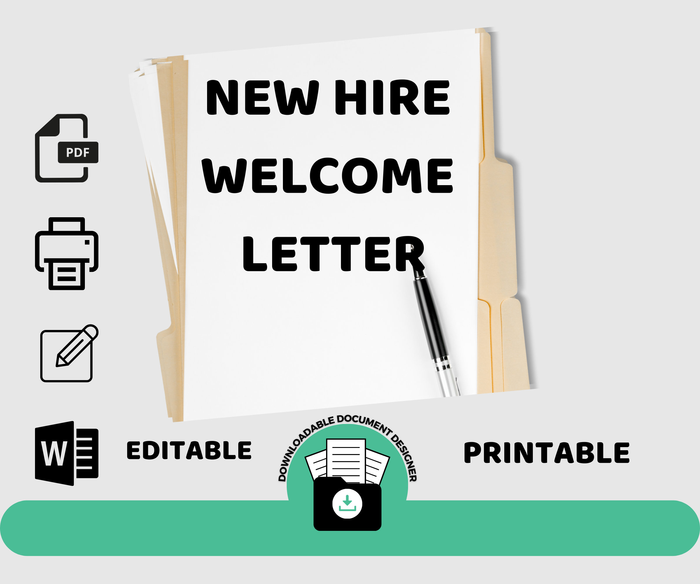 New Hire Welcome Letter Professional New Employee Welcome - Etsy New Hire Welcome Letter Professional New Employee Welcome - Etsy