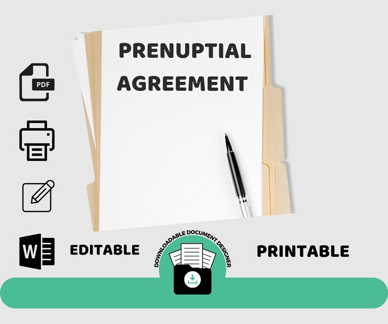 Prenuptial Agreement, Marriage Contract Template - Etsy